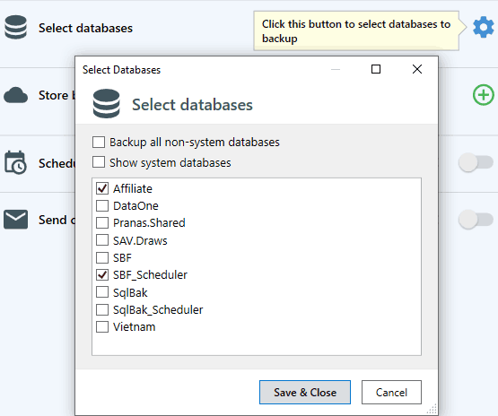 Sqlbackupandftp Sql Server Mysql And Postgresql Backups