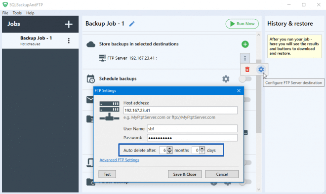 How to specify backup’s lifetime – SQLBackupAndFTP's blog
