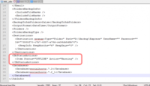 How To Skip Databases In Offline State In Sqlbackupandftp Sqlbackupandftps Blog