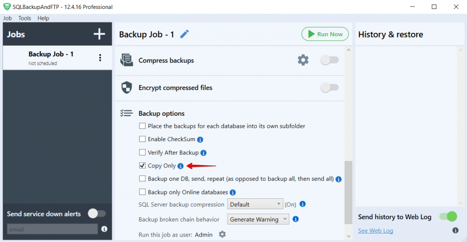 Sql Server Copy Only Backup Sqlbackupandftps Blog 6942