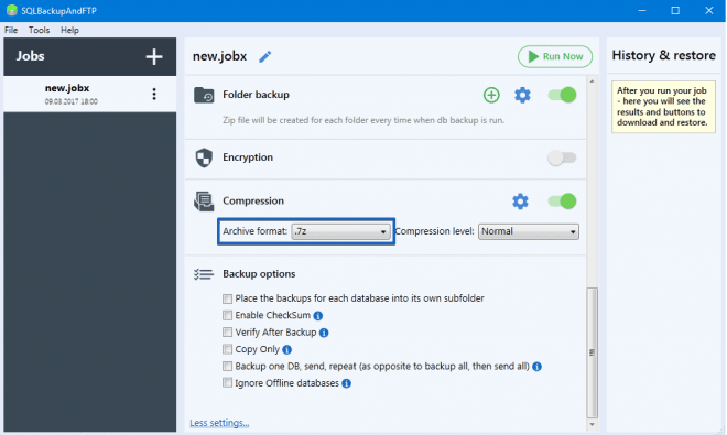 Recommendation On How To Backup Large Databases With Sqlbackupandftp