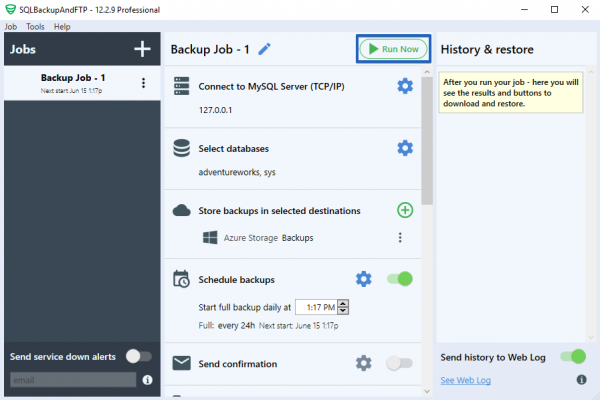 How to backup MySQL to Azure Storage – SQLBackupAndFTP's blog