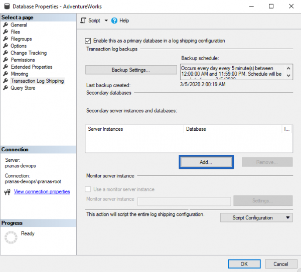 Scheduled Restore. How to Set Up Log Shipping | SQLBackupAndFTP's blog