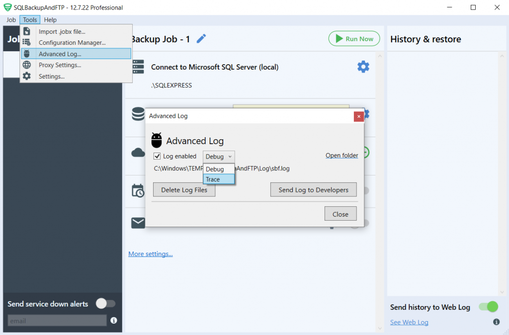 SQL Server - SQLBackupAndFTP Documentation