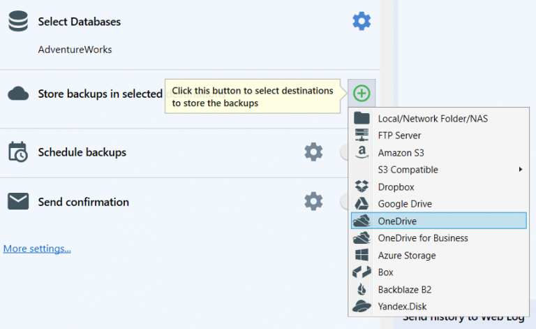 OneDrive - SQLBackupAndFTP Documentation